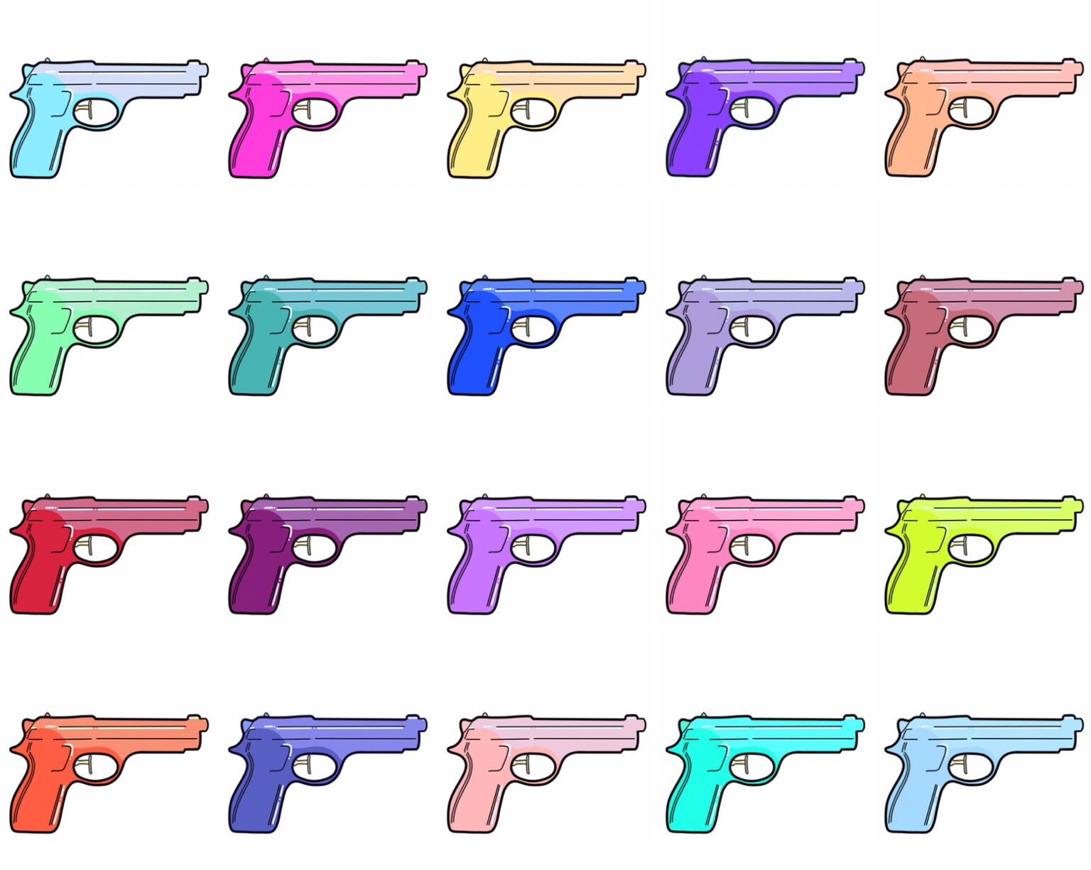 Water Gun Clipart, Water Pistol Clip Art, Watergun Png, Sticker Clipart ...
