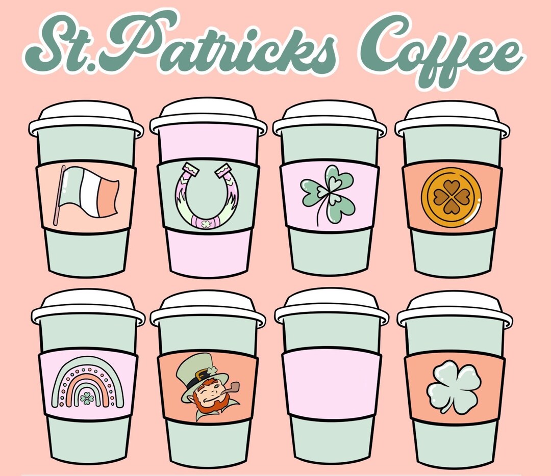 St. Patrick's Day Coffee, Coffee Clipart, St.patricks Coffee Png, Irish ...