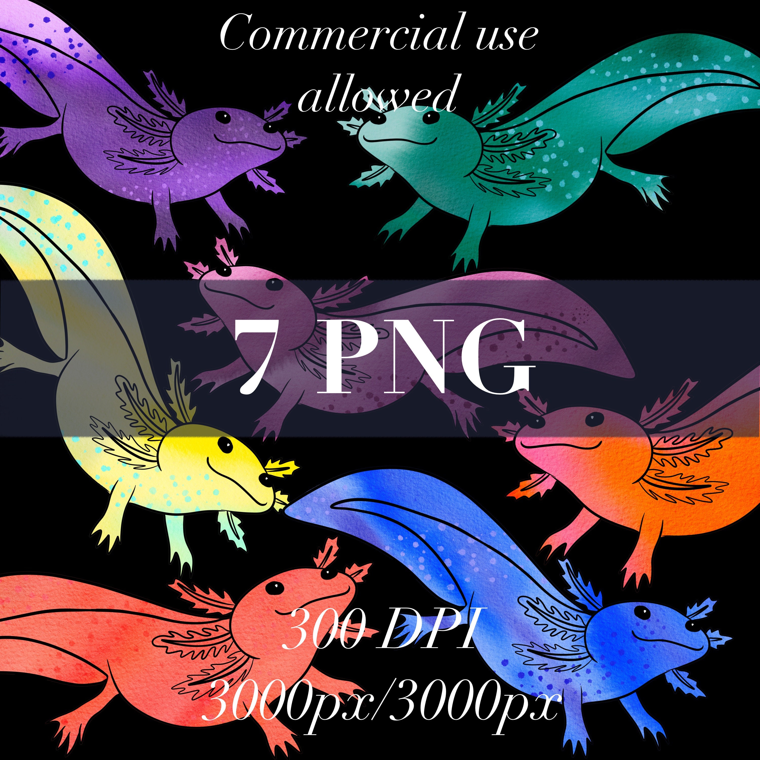 Axolotl Clipart, Axolotl Png, Axolotl Watercolor, Axolotl Svg, Axolotl ...