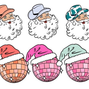 Cowboy Christmas Clipart, Boho Christmas Clip Art, Hippie Christmas Png ...