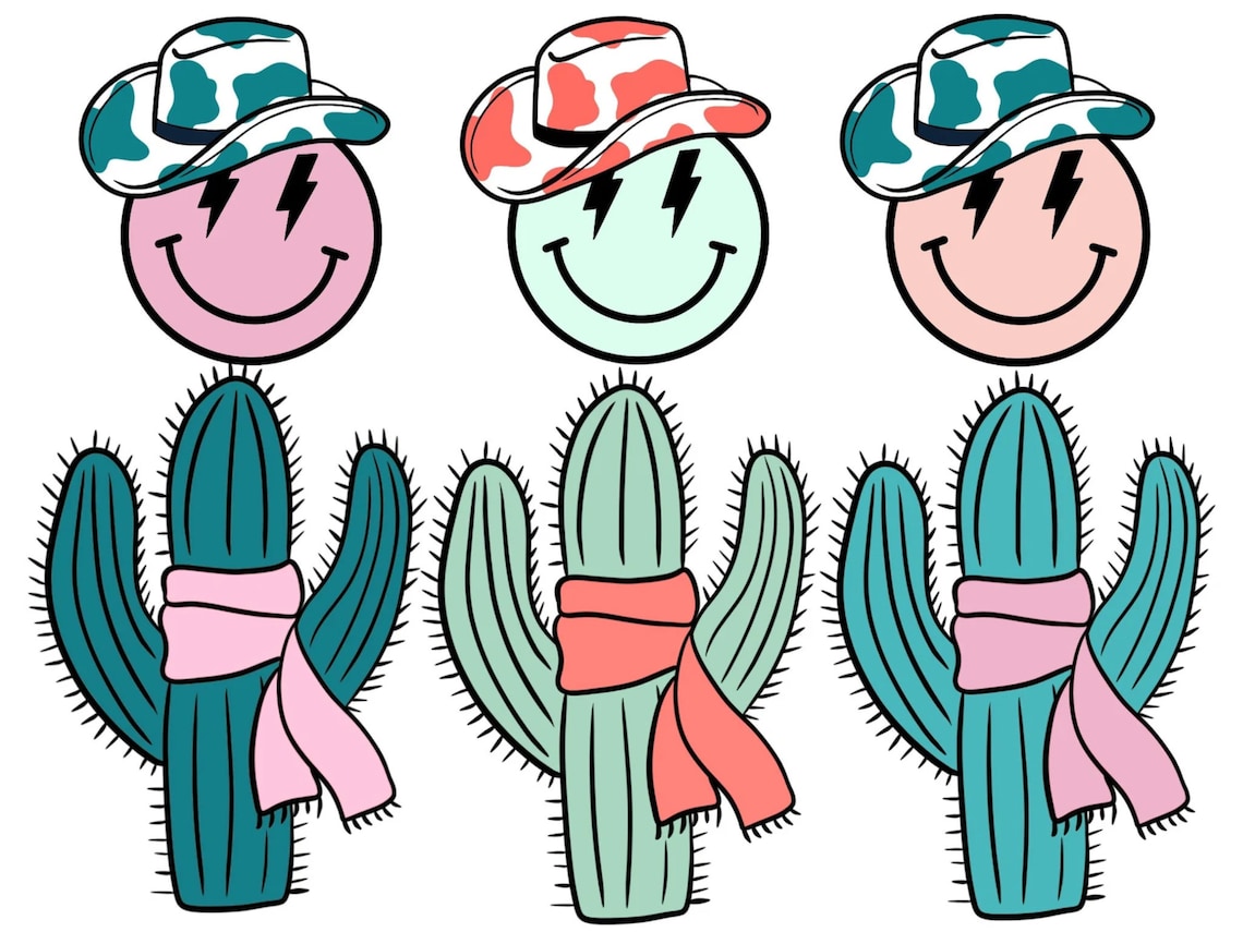 Cowboy Christmas Clipart Boho Christmas Clip Art Hippie - Etsy