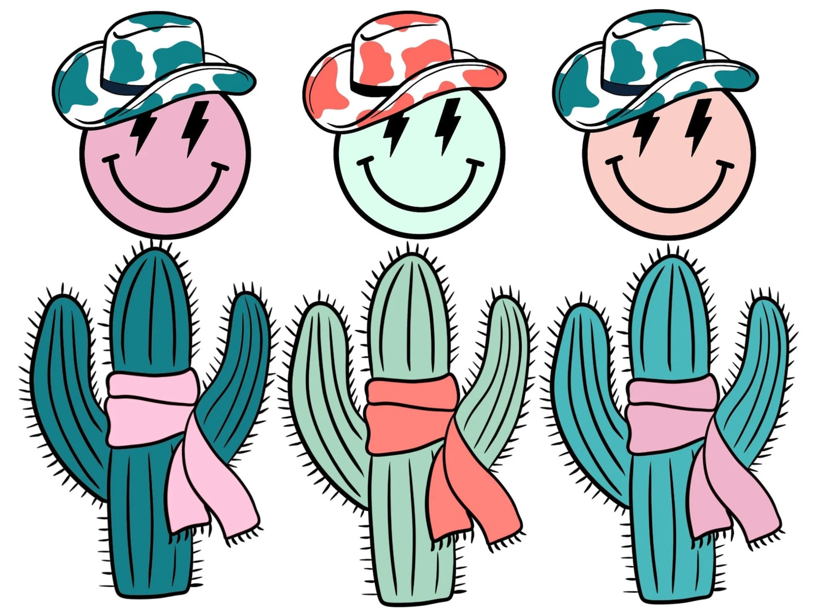 Cowboy Christmas Clipart Boho Christmas Clip Art Hippie - Etsy