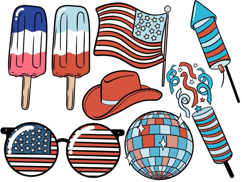 4th of July Clipart Independence Day Clip Art 4th July - Etsy