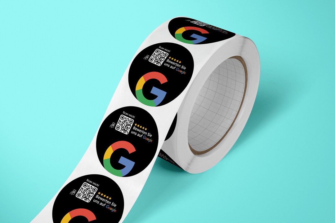 Personalized Stickers Google Review Sticker Labels Roll With Your Logo ...
