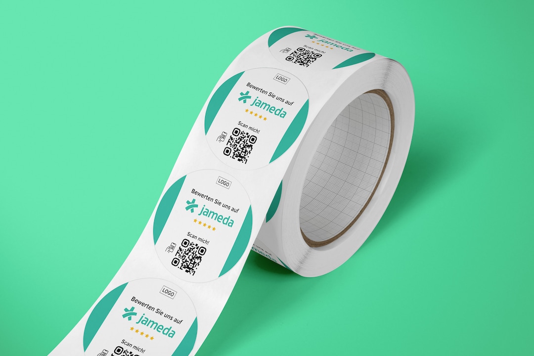 Jameda Reviews With Individual Stickers With Your Logo and QR Code - Etsy
