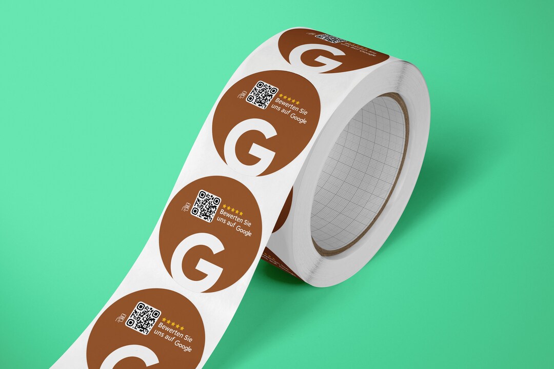 Personalized Stickers Google Review Sticker Labels Roll With Your Logo ...