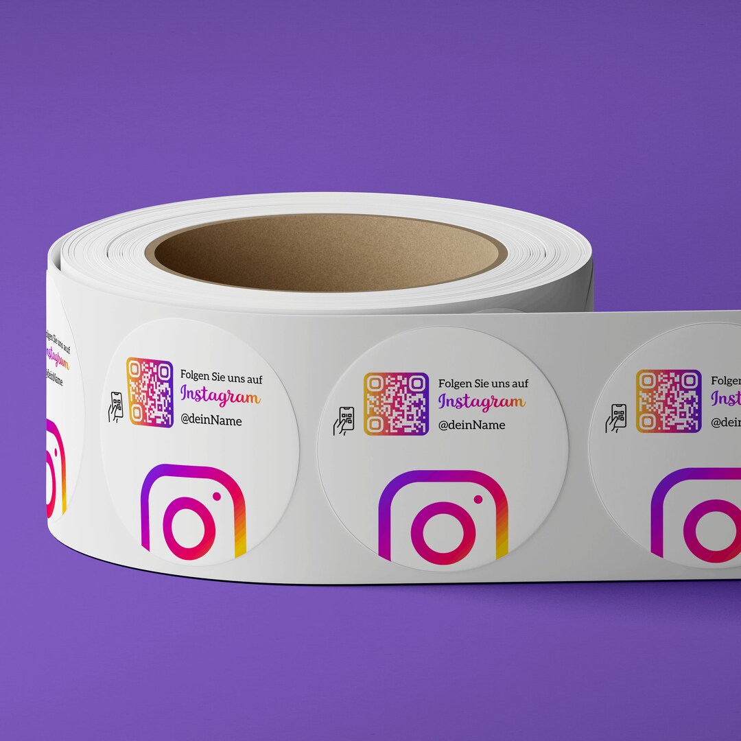 Instagram QR Code Stickers, Personalized Stickers, Printed Stickers ...