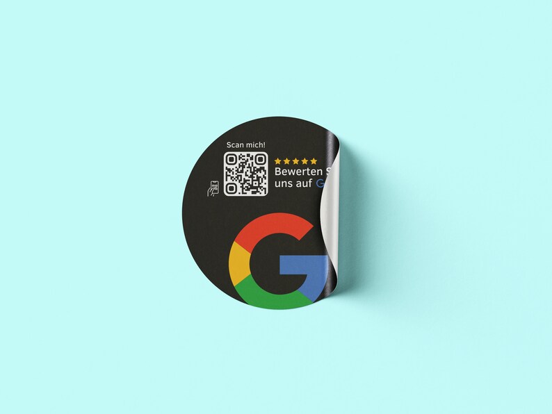 Personalized Stickers Google Review Sticker Labels Roll With Your Logo ...