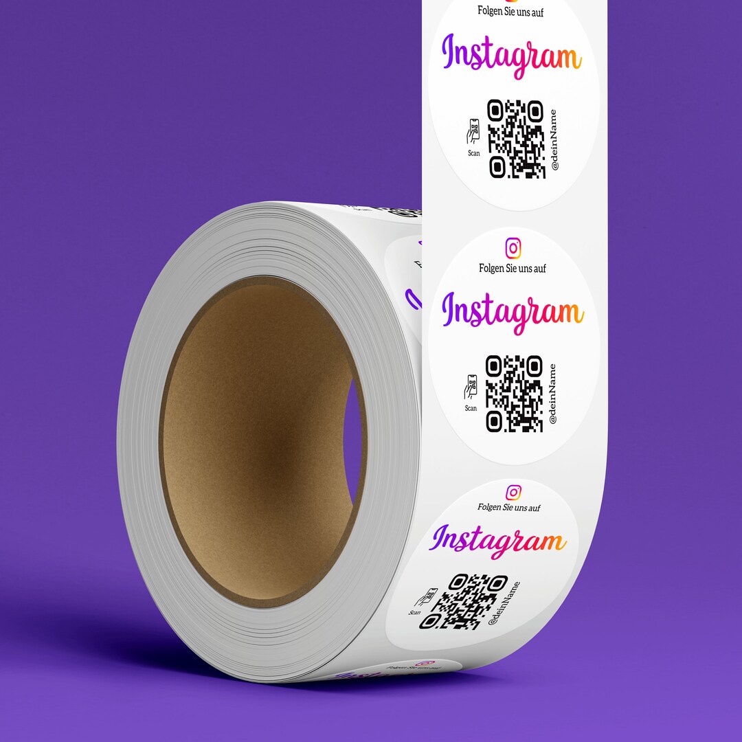 Instagram QR Code Stickers, Personalized Stickers, Printed Stickers ...