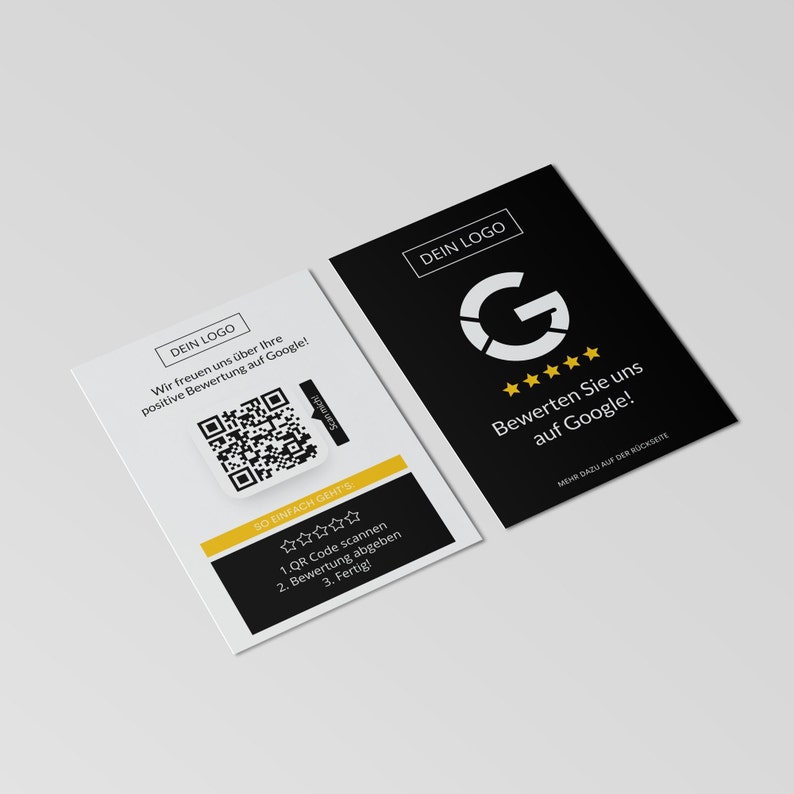 Rate Us on Google Maps Portrait With QR Code and Logo - Etsy