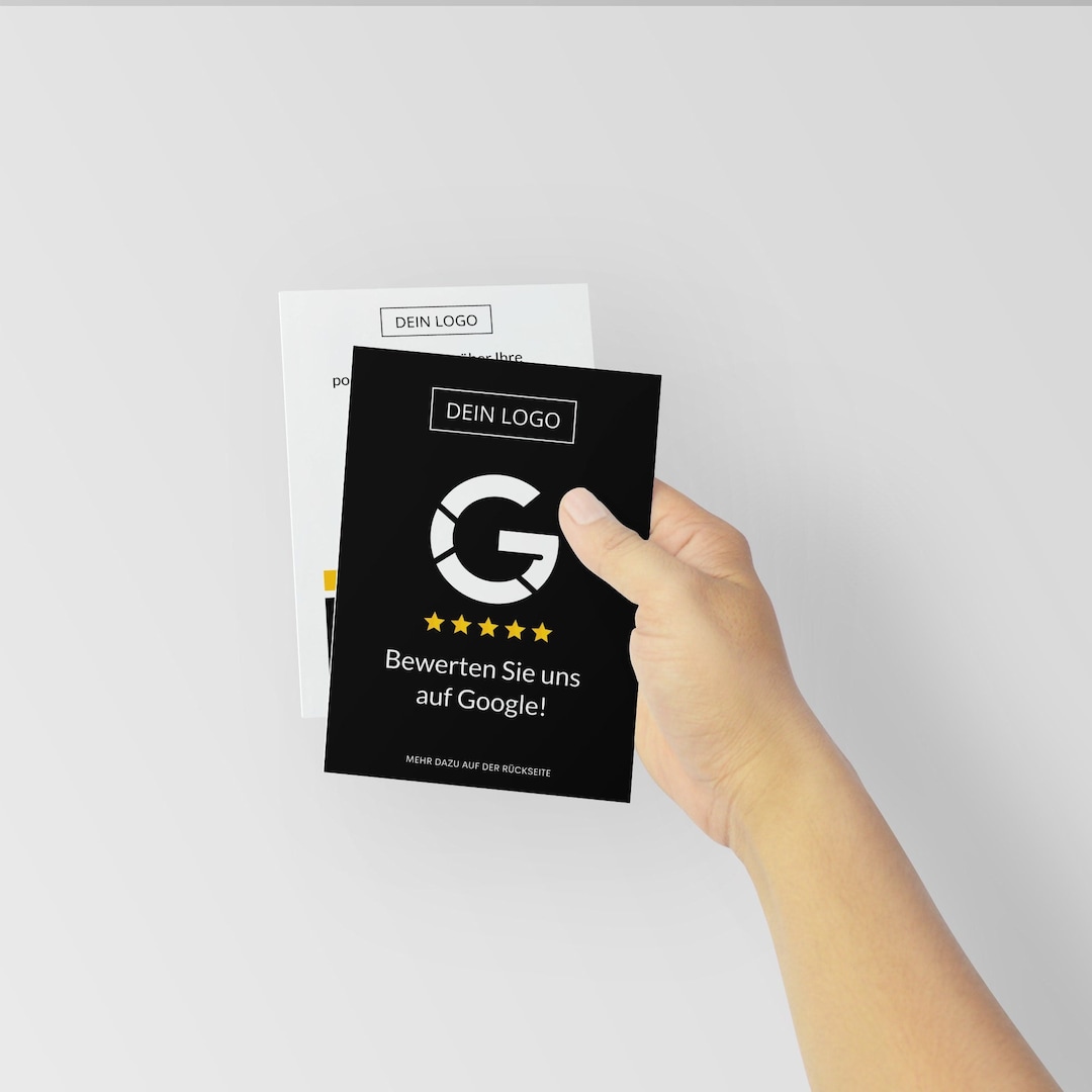 Rate Us on Google Maps Portrait With QR Code and Logo - Etsy