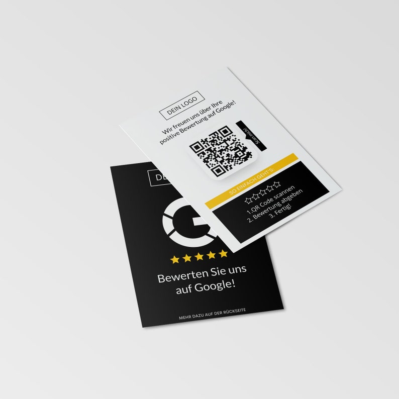 Rate Us on Google Maps Portrait With QR Code and Logo - Etsy