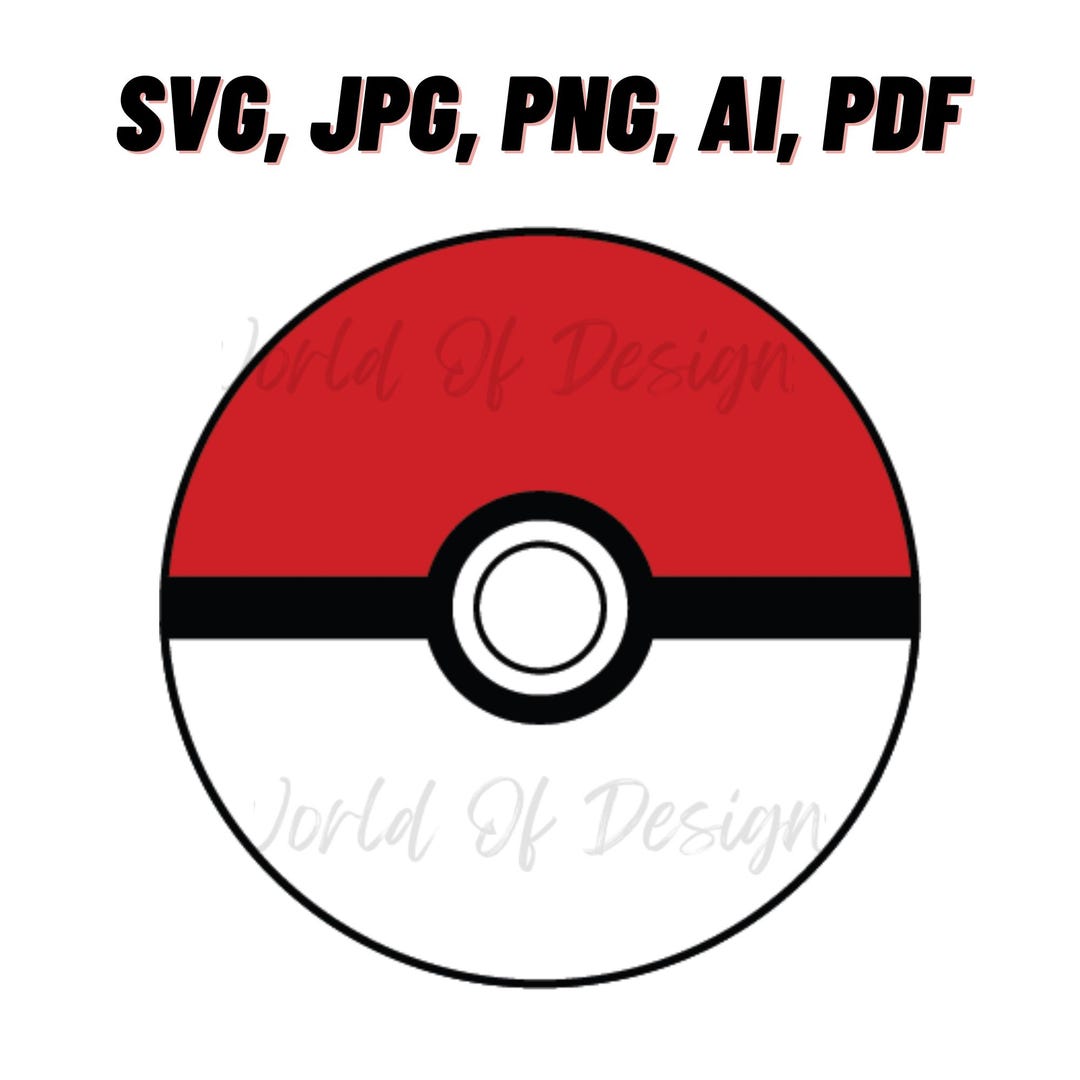 Poké Ball SVG, archivo digital de Pokémon, Poké Ball de anime, Poké ...