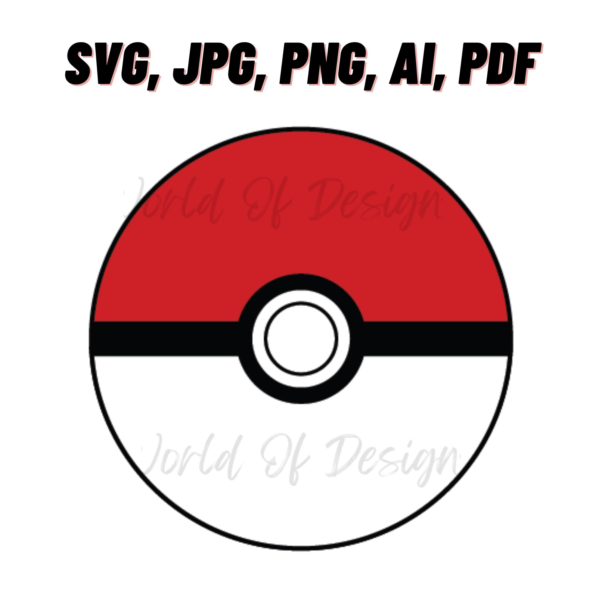Poke Ball SVG, Poke Monster Digital File, Anime Pokeball, Simple ...