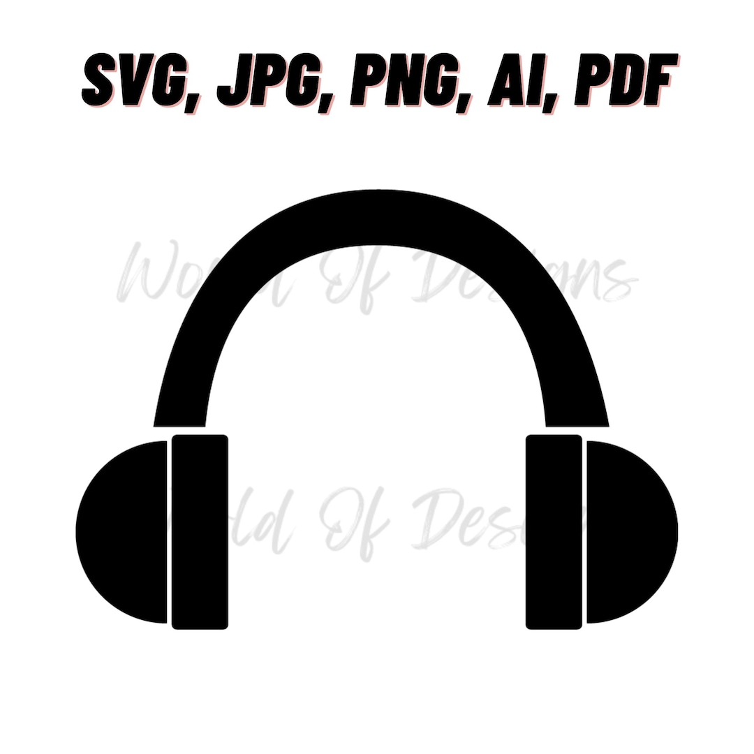Headphones SVG, Headphone Digital File, Logo, Simple Headphones Svg ...