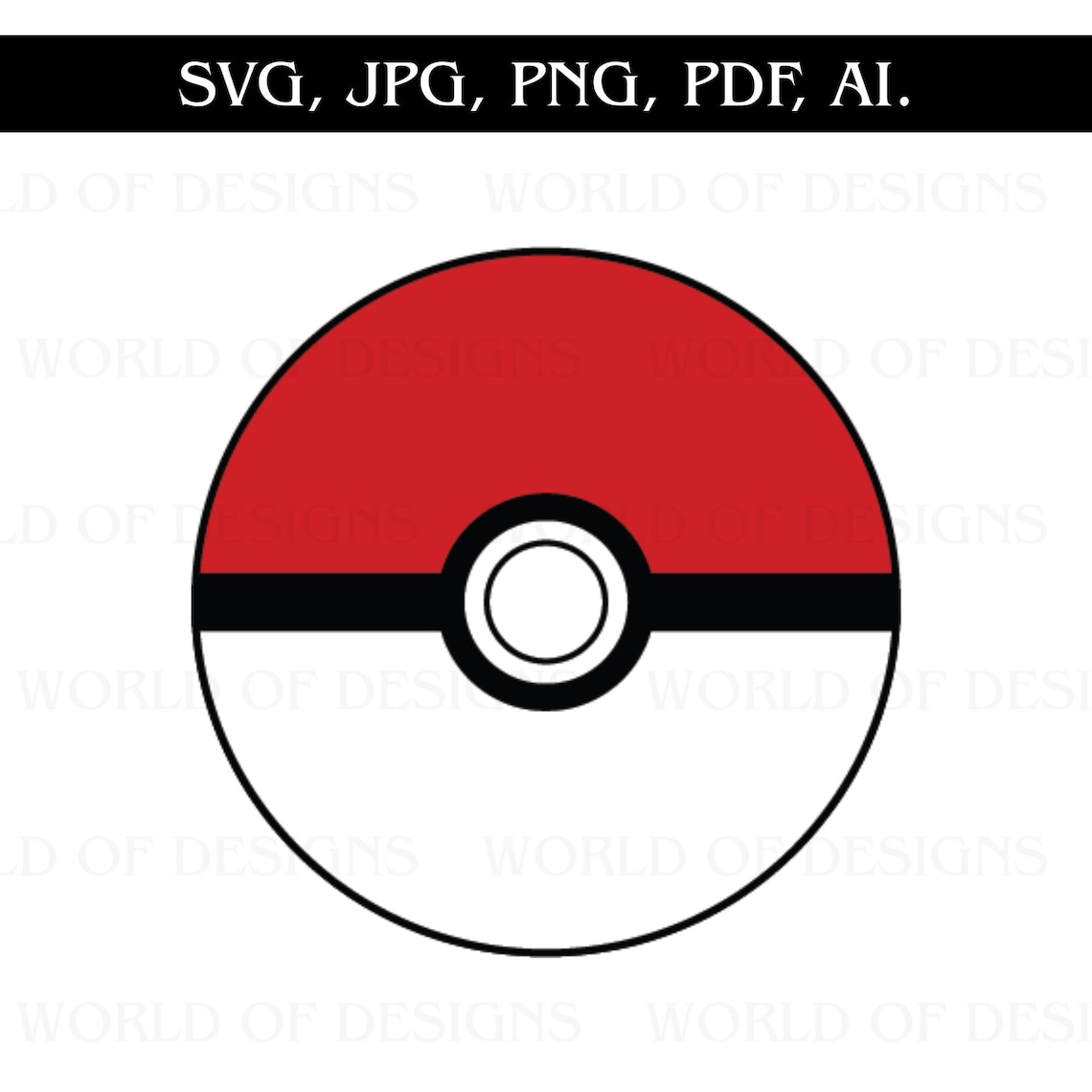 Poke Ball SVG, Poke Monster Digital File, Anime Pokeball, Simple ...