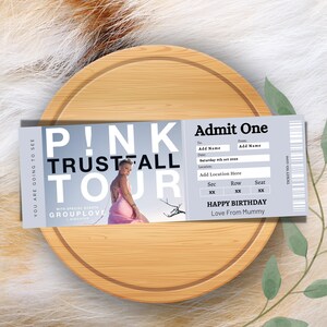 Surprise Pink Concert Tickets. Trustfall Tour 2023 Ticket Stub ...