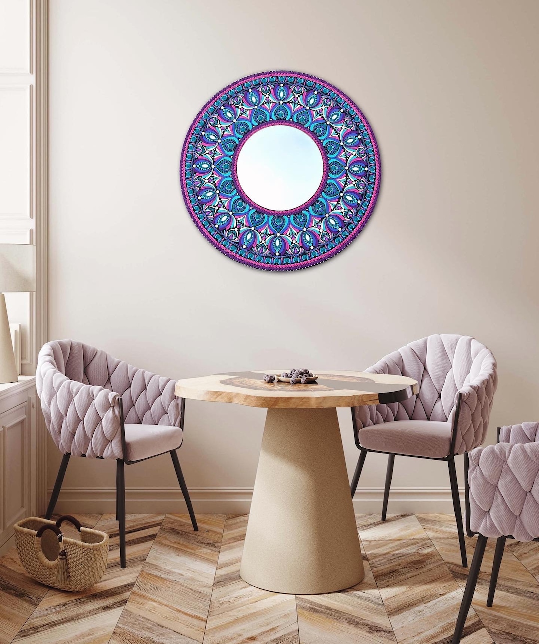 Mandala Mirror, Hand-painted Mirror, Dot Mandala Mirror - Etsy