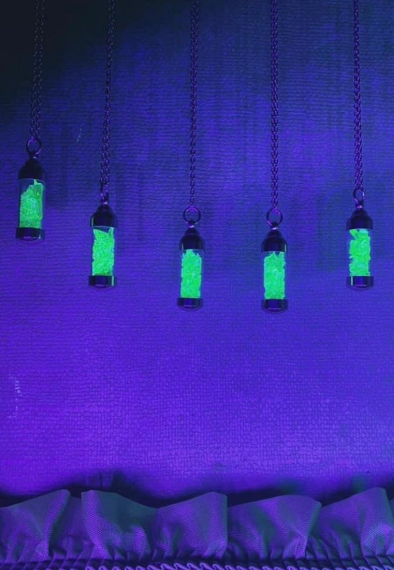Uranium Glass Vial Pendant - Etsy