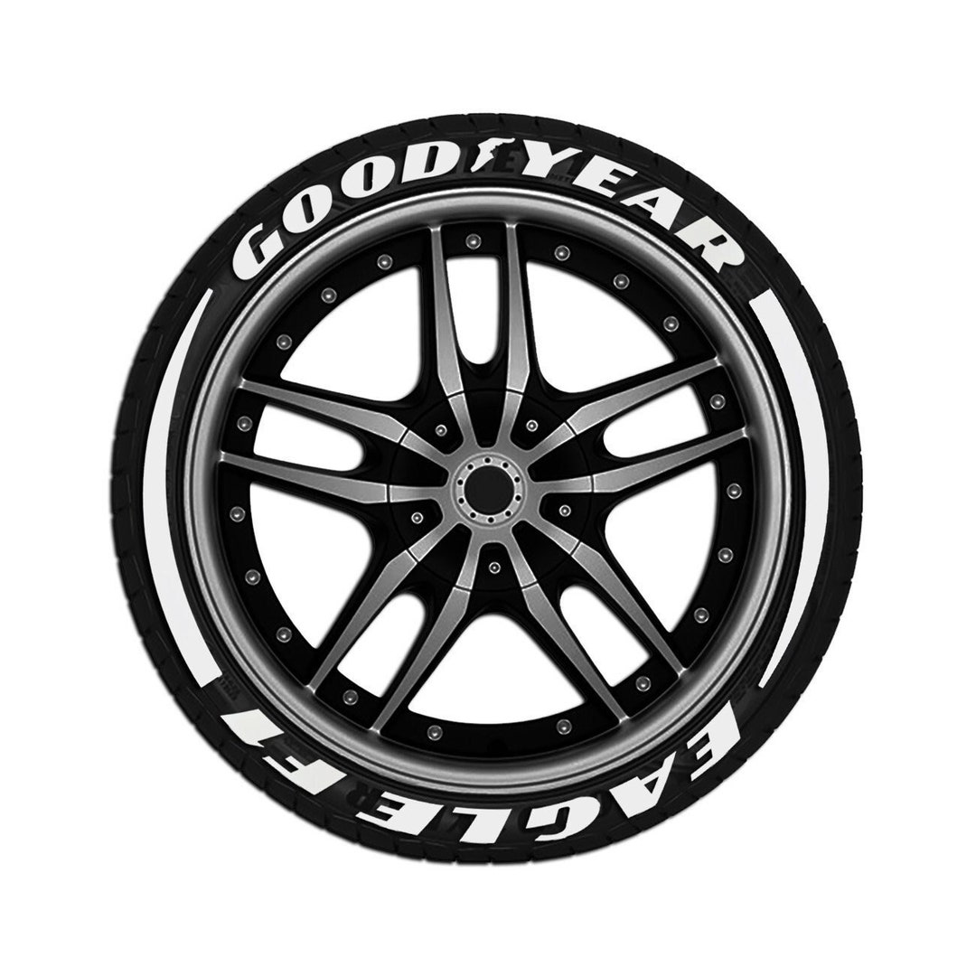 Tiredecs 16 Permanent Tire Decals Wide Curved Lettering Goodyear Eagle ...