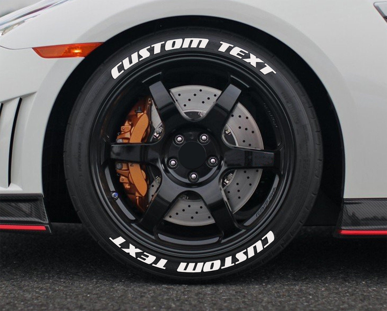 Tire Lettering Custom Text Tire Decals - Etsy
