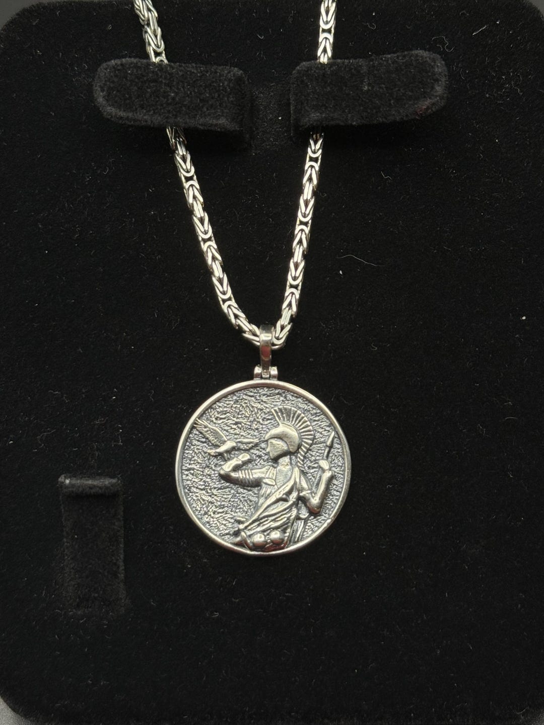Ares Medallion Necklace – Sterling Silver Mythology Pendant, Mythology ...