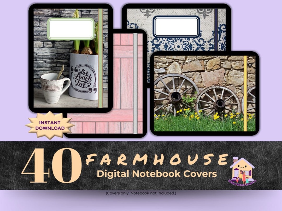 40 Farmhouse-themed Digital Notebook Covers: Rustic Charm for ...