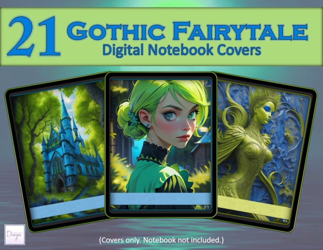 21 Gothic Fairytale Digital Notebook Covers, Portrait 8.5 X 11 Digital ...