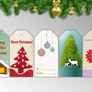 Printable Christmas Gift Tags Digital Christmas Tags - Etsy