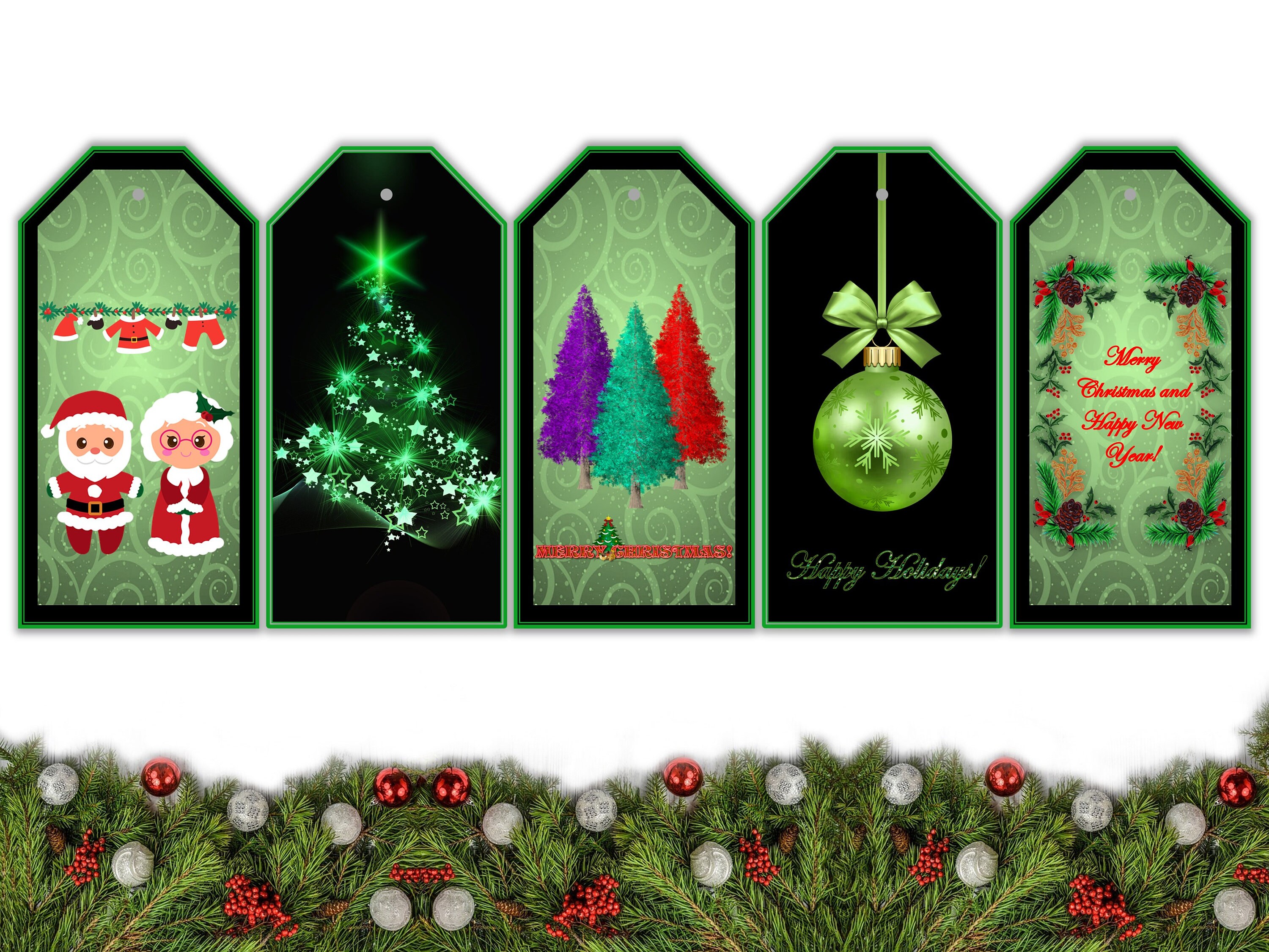 Printable Christmas Gift Tags Digital Christmas Tags - Etsy