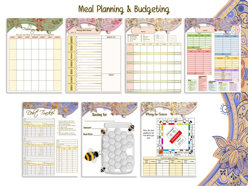 Printable Undated Planner Pages Planner Templates Neutral - Etsy Printable Undated Planner Pages Planner Templates Neutral - Etsy