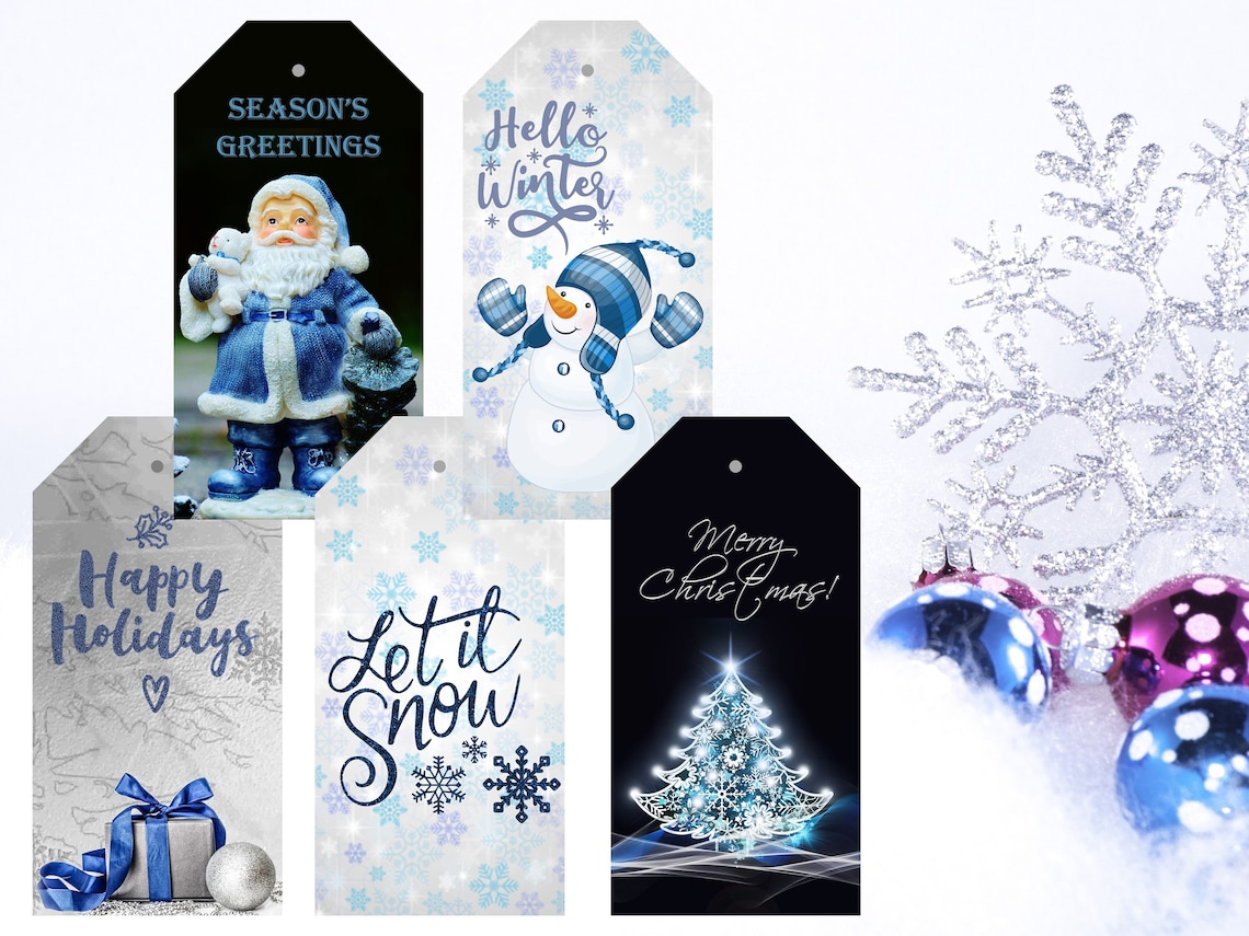 Printable Christmas Gift Tags Digital Christmas Tags - Etsy