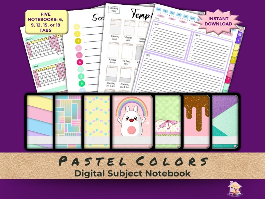 Pastel Digital Subject Notebooks: Ultimate Bundle - Etsy