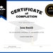 DIY Certificate of Completion Template, Gold Certificate Template ...
