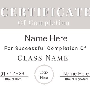 DIY Certificate of Completion Template, Color Block Certificate ...