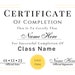 DIY Certificate of Completion Template, Gold Certificate Template ...
