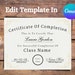 DIY Certificate of Completion Template, Gold Certificate Template ...