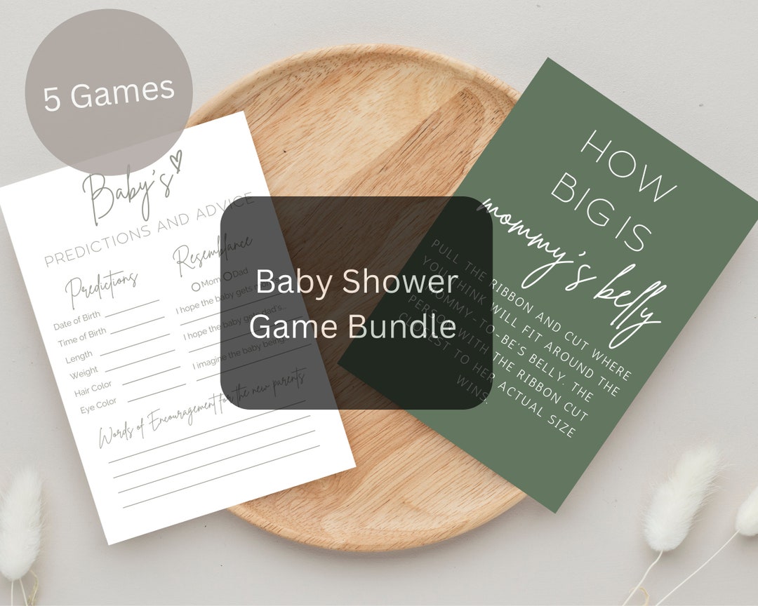 Downloadable Green Baby Game Bundle Gender Neutral Minimalist Design - Etsy