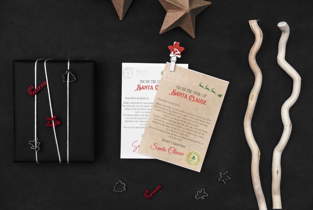 DIGITAL Customizable Letter From Santa Template - Edit Yourself - Etsy