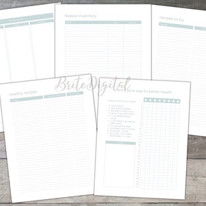 Meal Planner Bundle Instant Download and Print Blue - Etsy