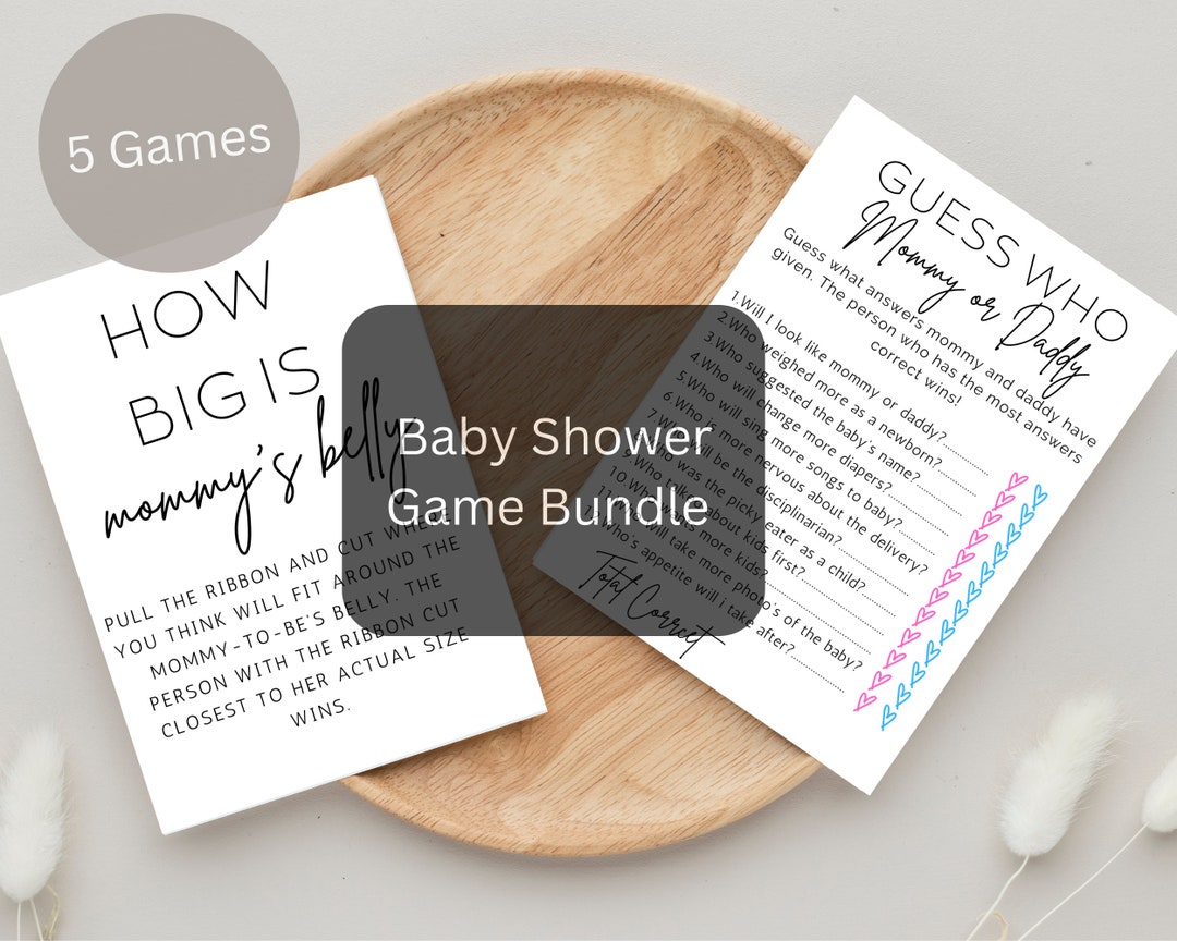 Downloadable Black and White Baby Game Bundle Gender Neutral Minimalist ...