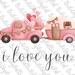 Valentines Day Truck Card Instant Download Pdf File 7 X 5 - Etsy