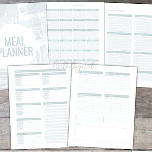 Meal Planner Bundle Instant Download and Print Blue - Etsy