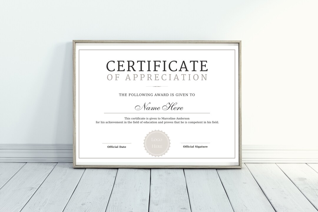 DIY Certificate of Completion Template, Gold Certificate Template ...