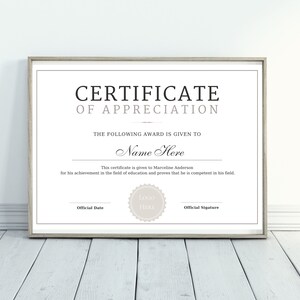 DIY Certificate of Completion Template, Gold Certificate Template ...