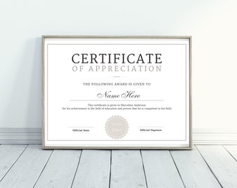 DIY Certificate of Completion Template, Gold Certificate Template ...