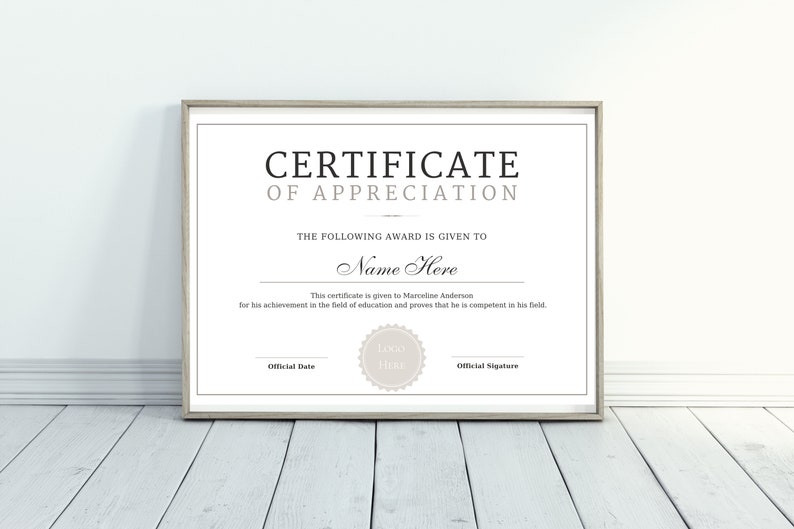 DIY Certificate of Completion Template, Gold Certificate Template ...
