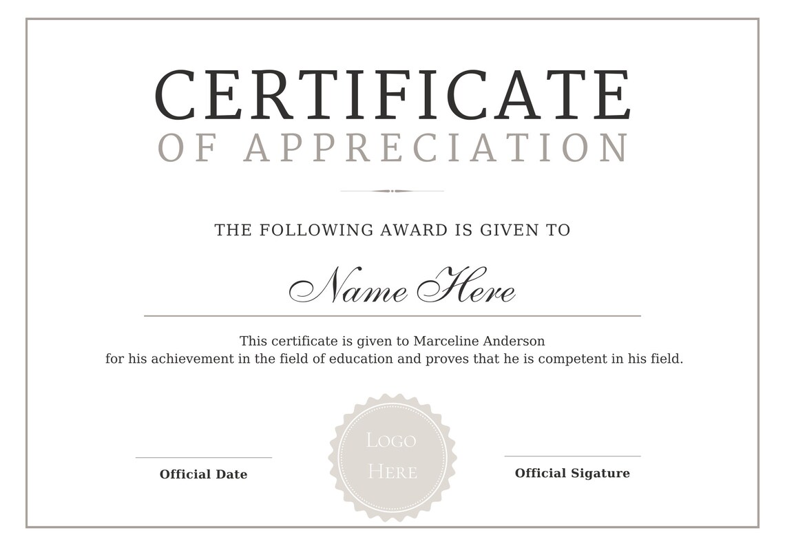 DIY Certificate of Completion Template, Gold Certificate Template ...