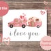 Valentines Day Truck Card Instant Download Pdf File 7 X 5 - Etsy