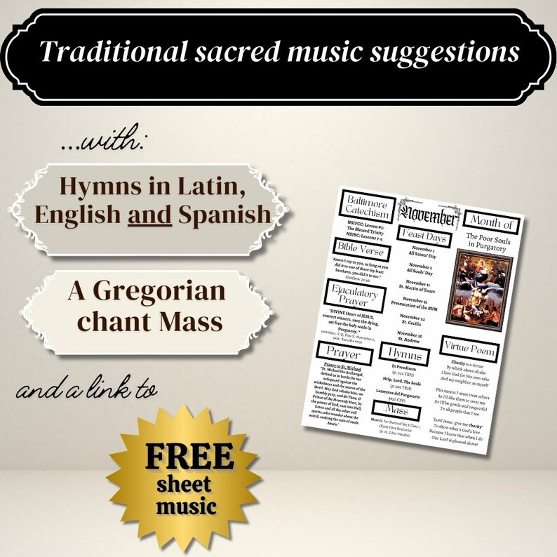 NOVEMBER Printable Catholic Liturgical Board | Prayer Corner ...